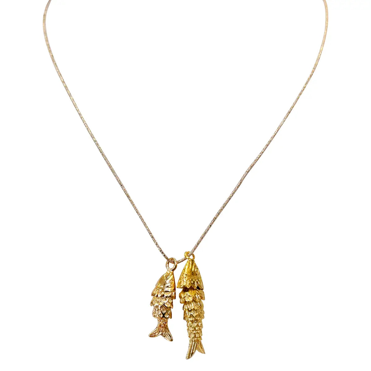 Duo Fish Necklace – Citrine Swim